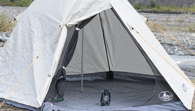 【360VR】キャプテンスタッグCSクラシックス ワンポールテント ヘキサゴン300UV